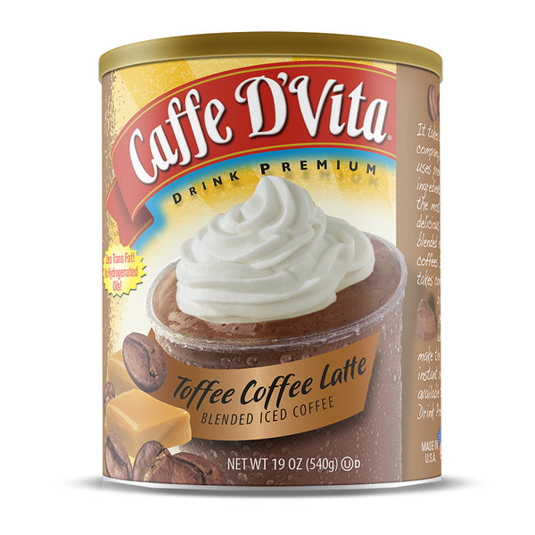 Toffee Coffee Latte Blended Iced Coffee Frappe - Case of 6 - 19 oz. ca ...